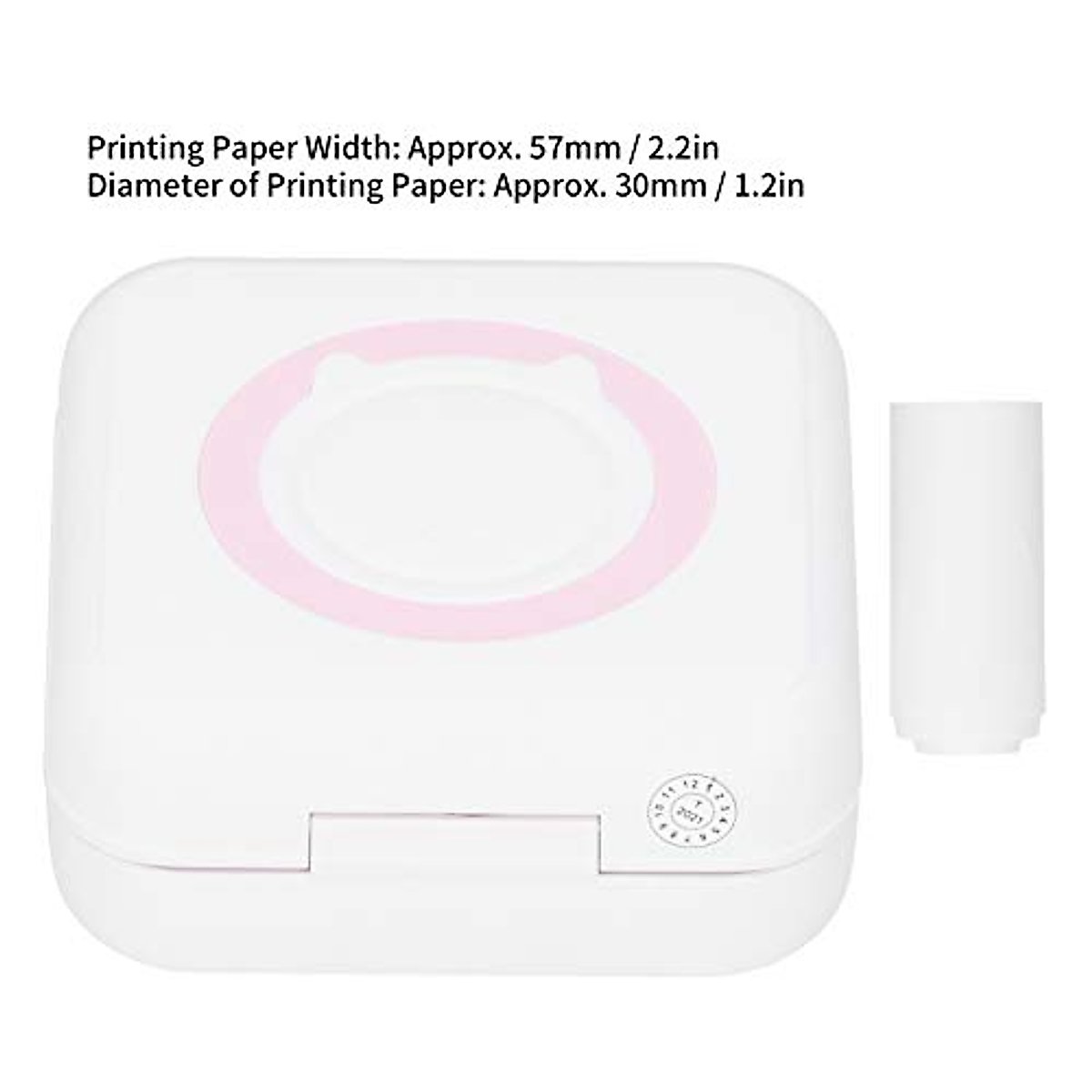 Garsentx Mini Printer Thermal, C6 Wireless Bluetooth Label Printer Portable, 200DPI High-Resolution Print, Photos/Labels/Messages/Lists/Web Page Printing, Lightwight Convenient(Pink)