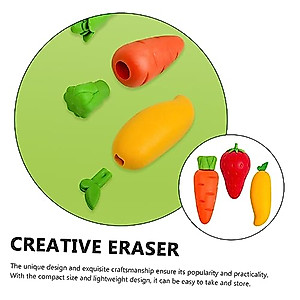 STOBOK 12 Pcs Fruit Eraser for pens + whiteboard Eraser Fake Fruit Miniature exam Eraser Eraser TPE Household erasers Delicate erasers Small Food
