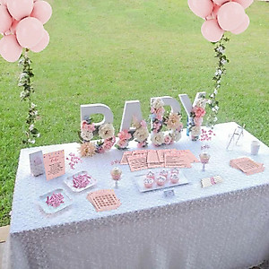 Baby Shower Games for Girl Dont Say Baby, Tummy Tape, Bingo Game Cards and Baby Shower Decorations for Girl, 10 Fun Games, 25 Pens, 100 Acrylic Pacifiers, Clothespins, Balloons