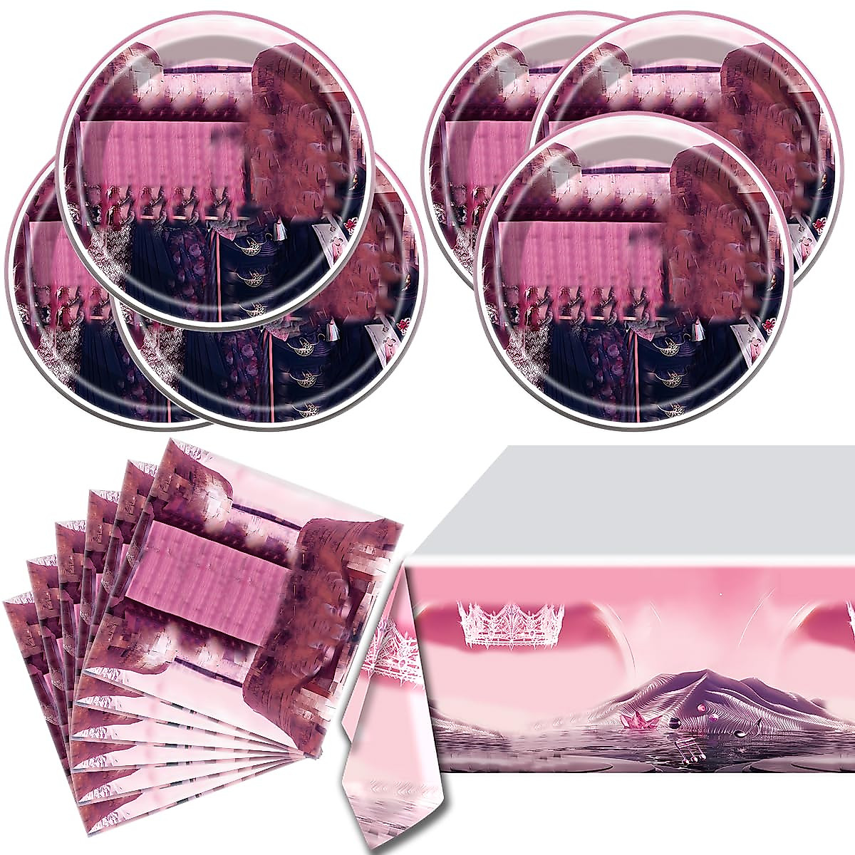 41Pcs Party Tableware 20Plate 20Napkins And Tablecovers 70 * 42 inch Set Theme Birthday Party Decorate Supplies