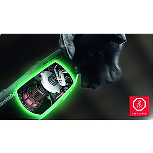 Metabo 9-Inch Angle Grinder, 6,600 RPM, 15 Amp w/Brake, Non-Lock Paddle, Performance Angle Grinders, Electronics, WEPB 24-230 MVT, 606479420, Green