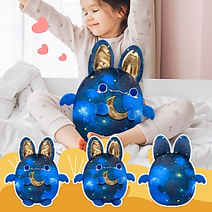 Mewaii Kawaii Cute Kids Plush Toy Pillow, Kawaii Plushie Cute Stuffed Animal, Soft Bat Plushies Squishy Plush Toys（Starry Bat）