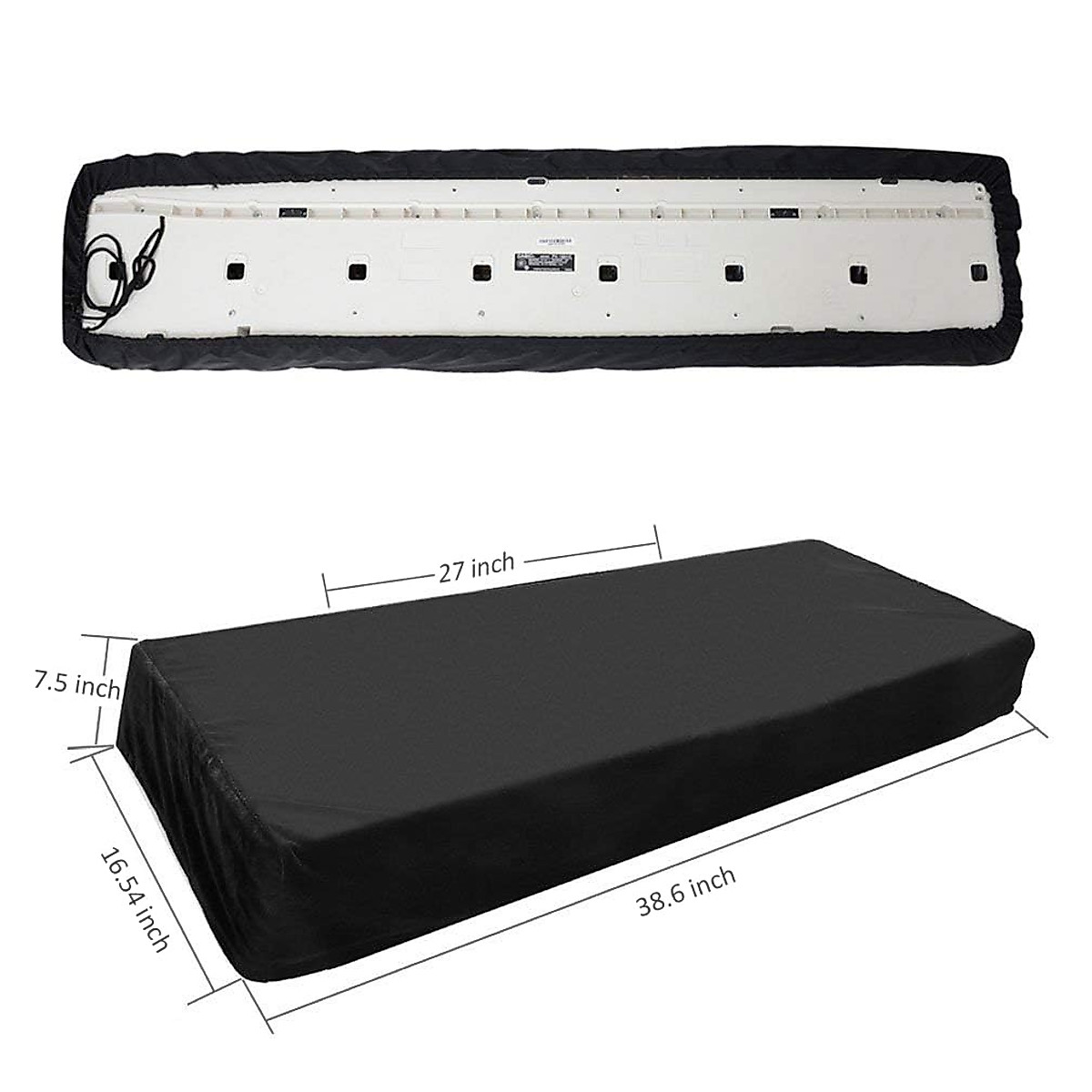 Ruibo 61 Key Keyboard Cover/Waterproof Electronic Piano Keyboard Dust Cover with Drawstring made of 420D Oxford / 61 Key Music Keyboard Cover