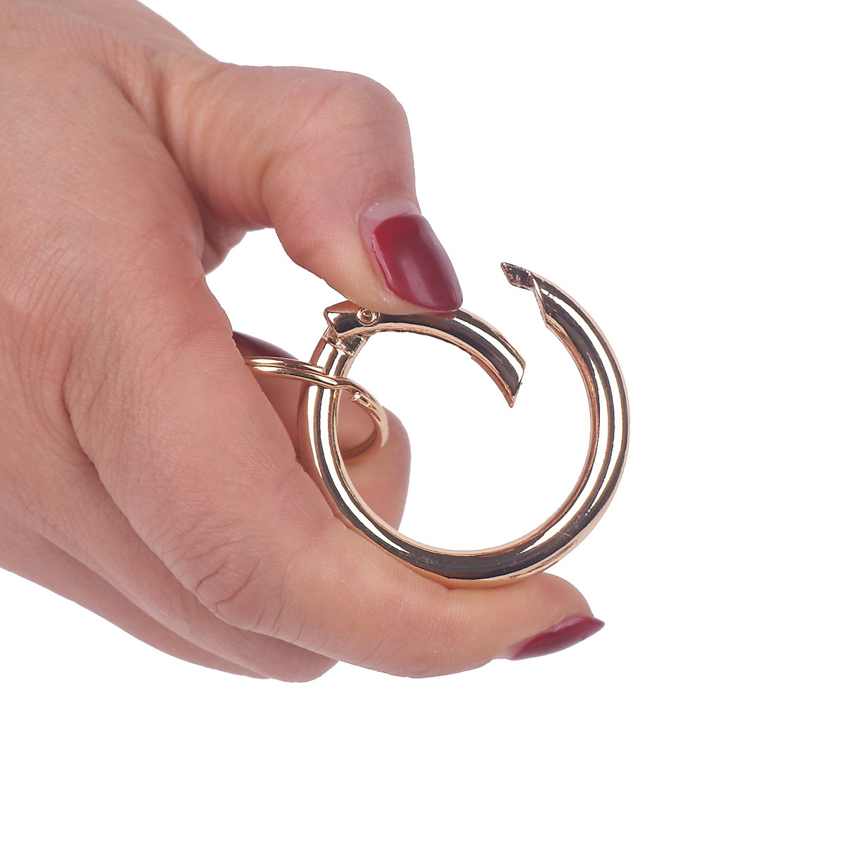 YAKA Silicone Wrist Keychain Circle Bracelet Rubber Bangle Round Keyring Holder(Jay Blue)