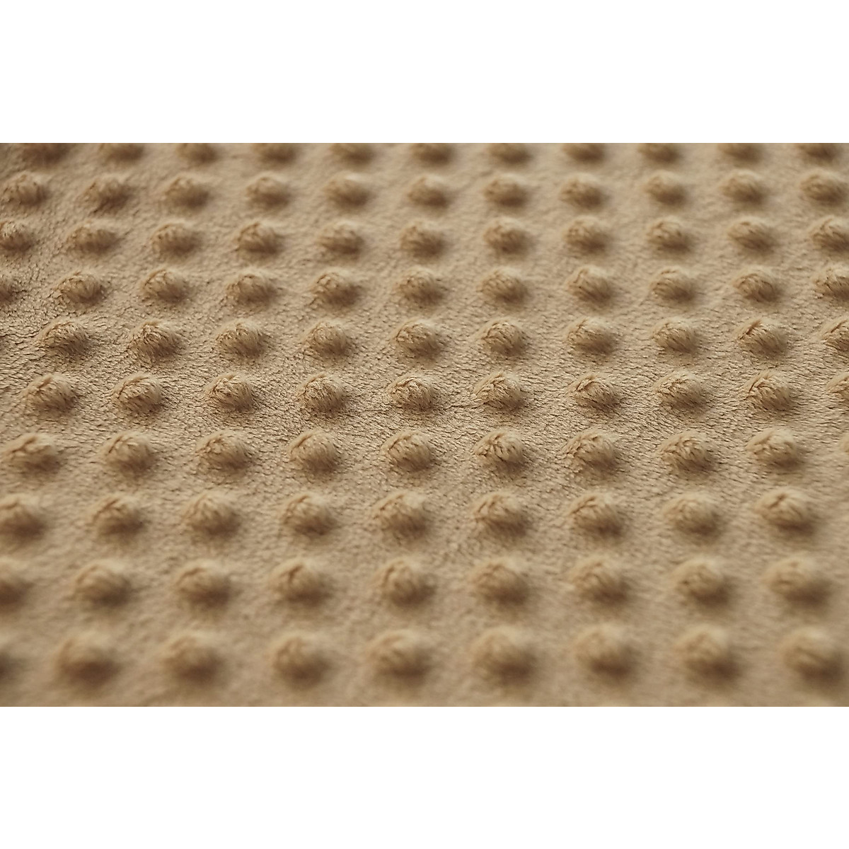 Camel Brown Minky Bubble Dimple Dot Plush Fur Fabric Polyester 58-60"