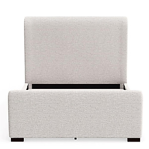 Alpine Furniture Adele Upholstered California King Platform Bed in Beige