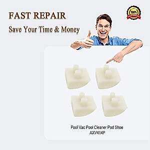 prime&swift AXV414P Pool Pod Shoes Clear Pool Pod Feet Clear-4Pack