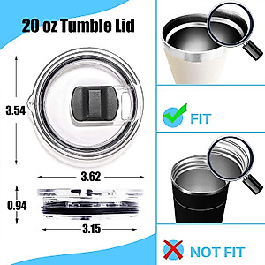 Coniuty 20oz Magnetic Tumbler Lids 2 Pack, Spill Proof Slider Cover, Replacement For Yeti Rambler,Ozark Trail,Old Style RTIC And More