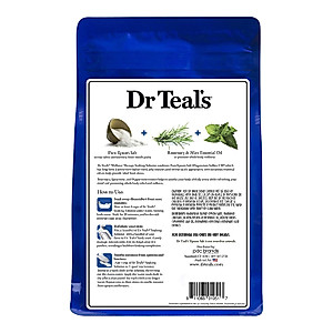 Dr. Teal's Salt Bath Soak Variety Gift Set (2 Pack, 3lbs Ea.) - Relax & Relief Eucalyptus & Spearmint, & Wellness Therapy Rosemary & Mint - Blended with Pure Epsom Salt - Relieve Stress at Home