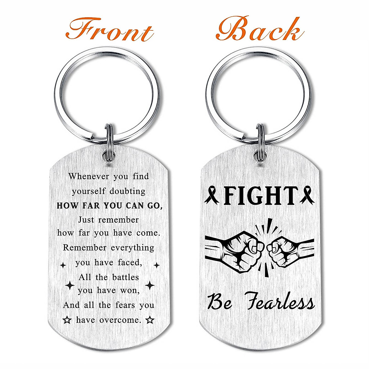 SOUSYOKYO Cancer Survivor Gifts for Women, Men Cancer Patient Keychain, Hospice Gifts for Patients, Hospital Comforting Gift for Patients Overcome Anxiety