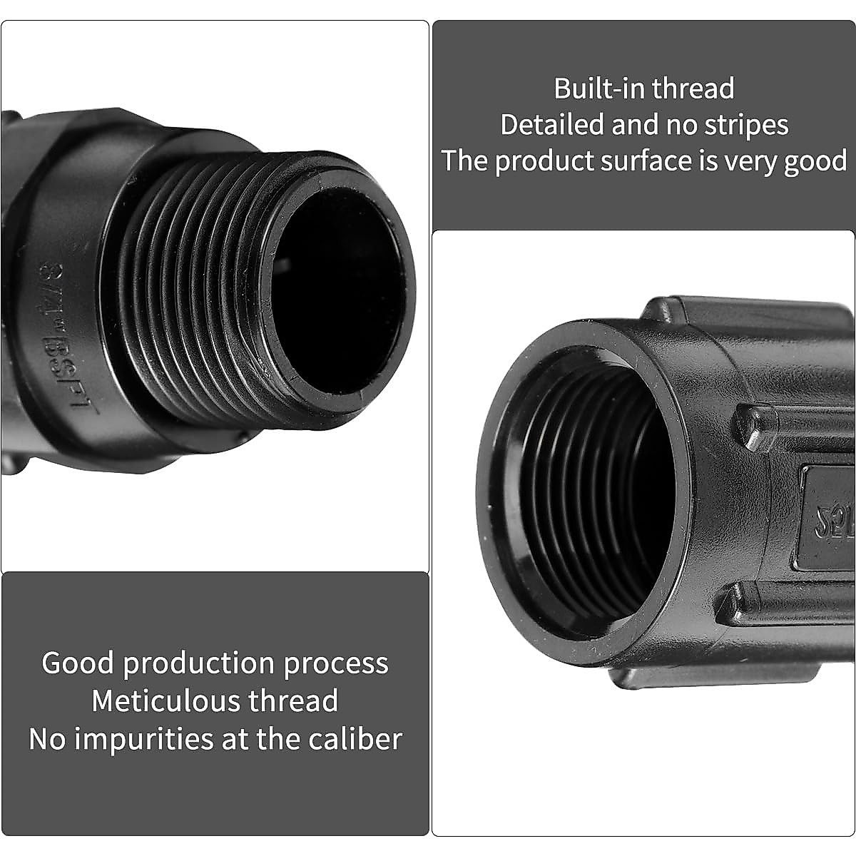 ULTECHNOVO Drip Irrigation Valve Garden Pressure Regulator Valve for Farm Garden Park Irrigation (25 PSI Black) Drip Irrigation Pressure Regulator