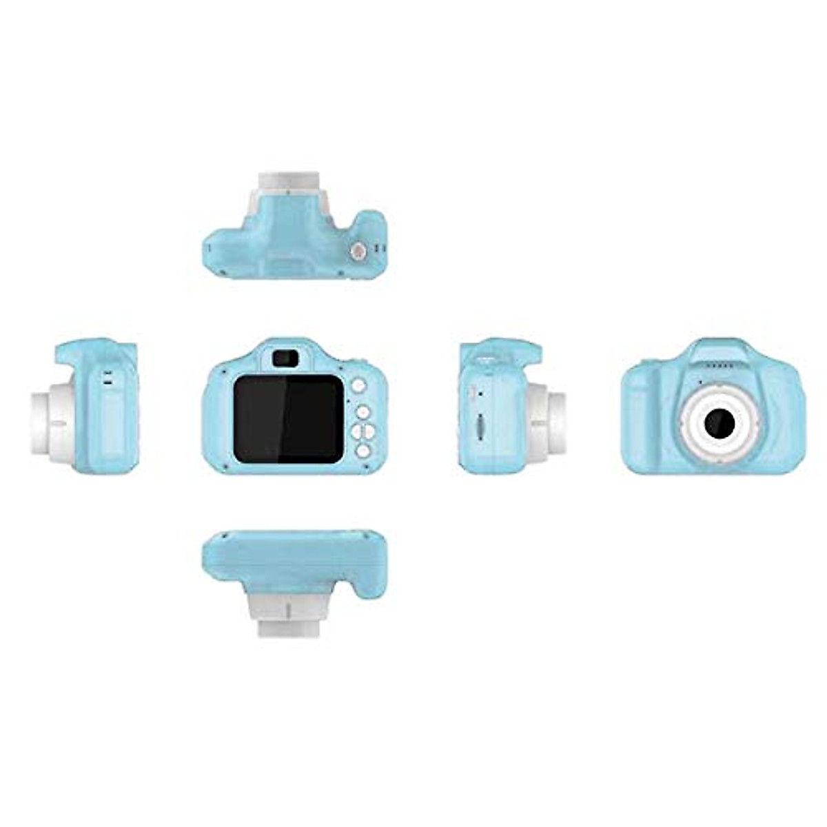 Weetack 2 Inch HD Screen Chargable Digital Mini Camera Kids Cute Camera Toys Photography Props for Child Birthday Gift (Blue)