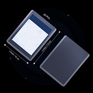 100 Pieces Baseball Card Holder Sleeve Plastic Hard Card Sleeve Plastic Card Protector Holder for Baseball Card, Football Card, Sport, 3 x 4 Inch (Clear)