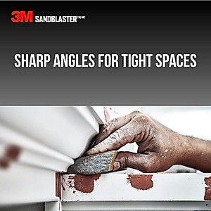 3M 9560 Dual Angled Sanding Sponge, 100 Grit, Gold