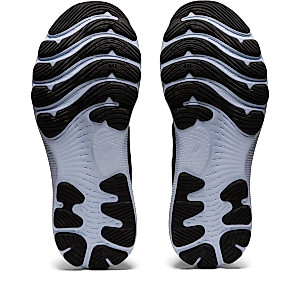 ASICS Women's Gel-Nimbus 24 Mesh Knit Running Shoes, 9, Black/Black