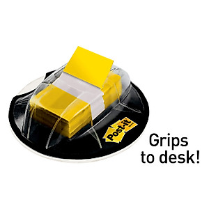 Post-it Flags, 200/High Volume Desk Grip Dispenser,1 in Wide, Yellow (680-HVYW)