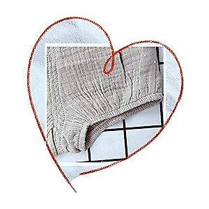 LOOLY Unisex Baby Girls Boys 3 Pack Cotton Linen Blend Bloomer Shorts (66 (3-6Month), Pink, Color, White)