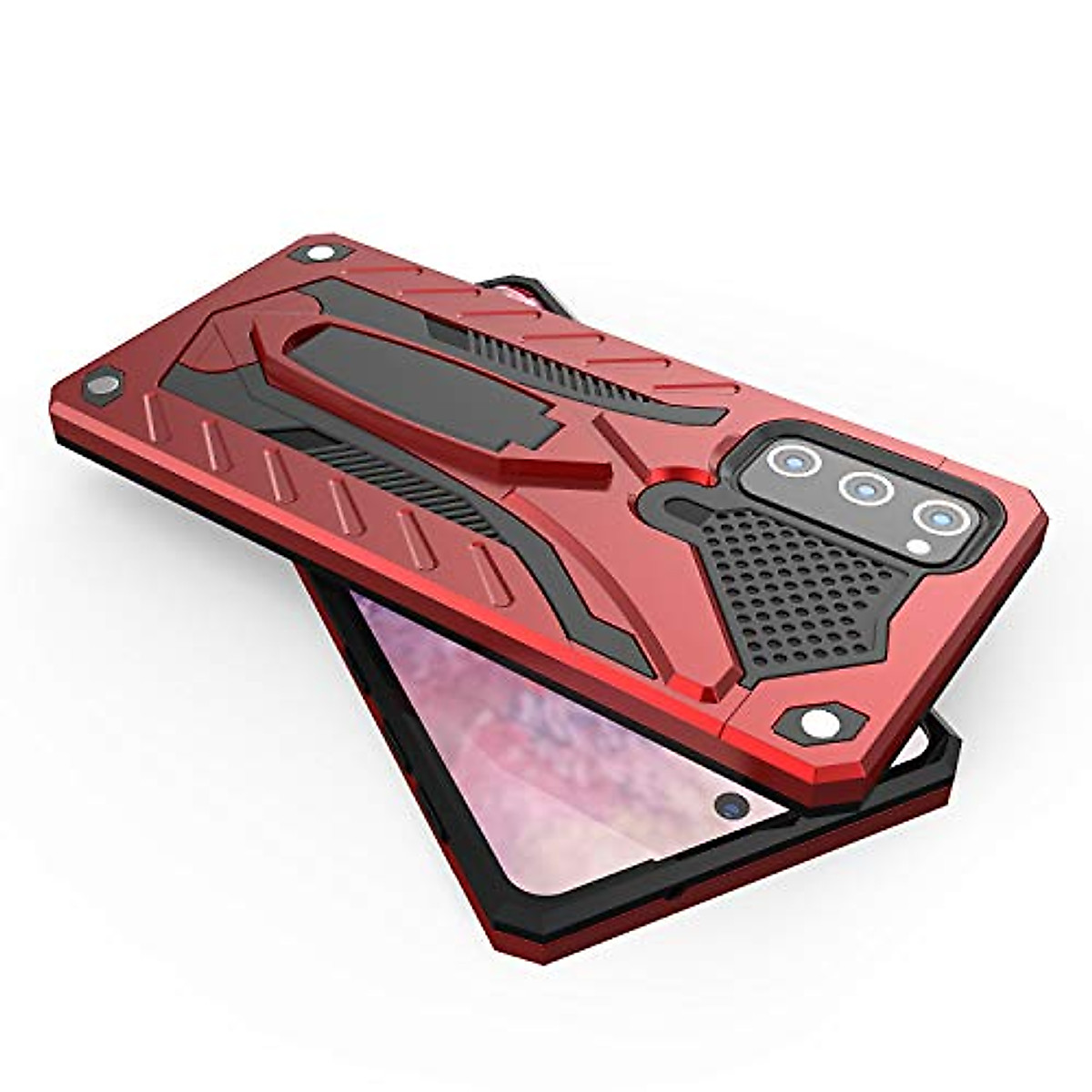 Kitoo Designed for Samsung Galaxy S20 FE Case with Kickstand 5G, Military Grade 12ft. Drop Tested - Red
