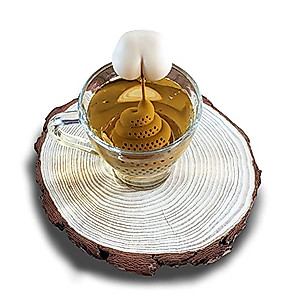 Funny Tea Infuser for Loose Tea, 1/2 Pieces Silicone Loose Leaf Tea Infuser, Tea Strainer Strainer & Steeper Hot Tea Filter, Fine Mesh Tea Filter, Gift for Tea Lover Drinkers Father's Day