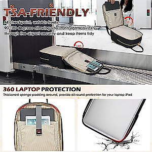 Laptop Backpack for Women 15.6 Inch Waterproof Travel Backpack with USB Port Fashion Work Business Computer Backpack Purse Large Teacher Nurse Bags Casual Daypacks for Travel College Business, Black