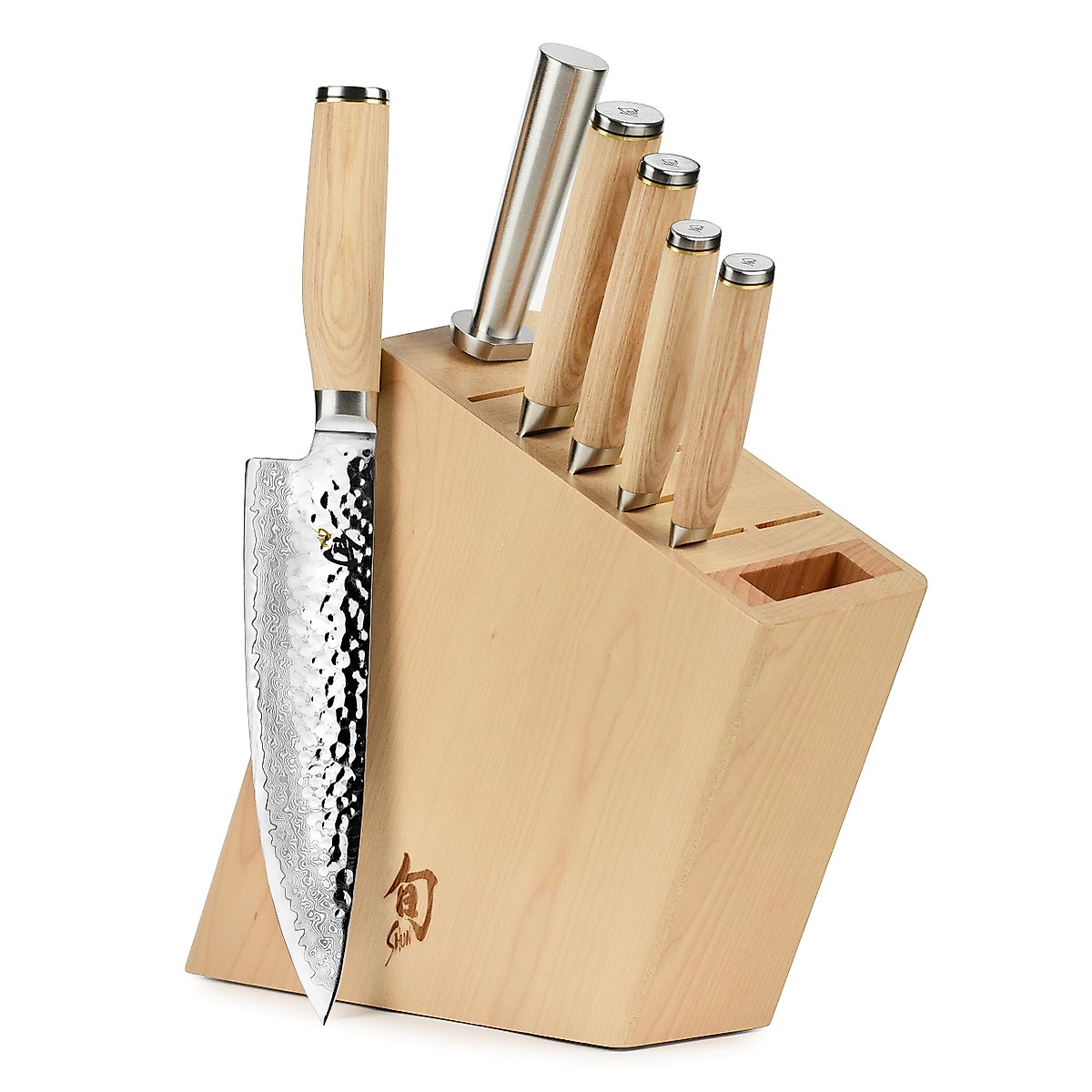 Shun Premier 7 Piece Knife Set with Angled Birch Block
