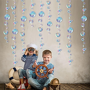 Decor365 Little Mermaid Party Decorations Puple Blue Bubble Garlands Hanging Bubbles Streamer Banner Backdrop Decor Ocean Under The Sea Beach Pool Side Decor Theme Girls Birthday Party Supplies