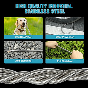 GREENER 50FT Metal Garden Hose, Easy Handle Stainless Steel Hose Heavy Duty Water Hose with Brass Swivel Spout, Lightweight, Easy to Coil, Kink Free, Rust Proof Hose for Yard