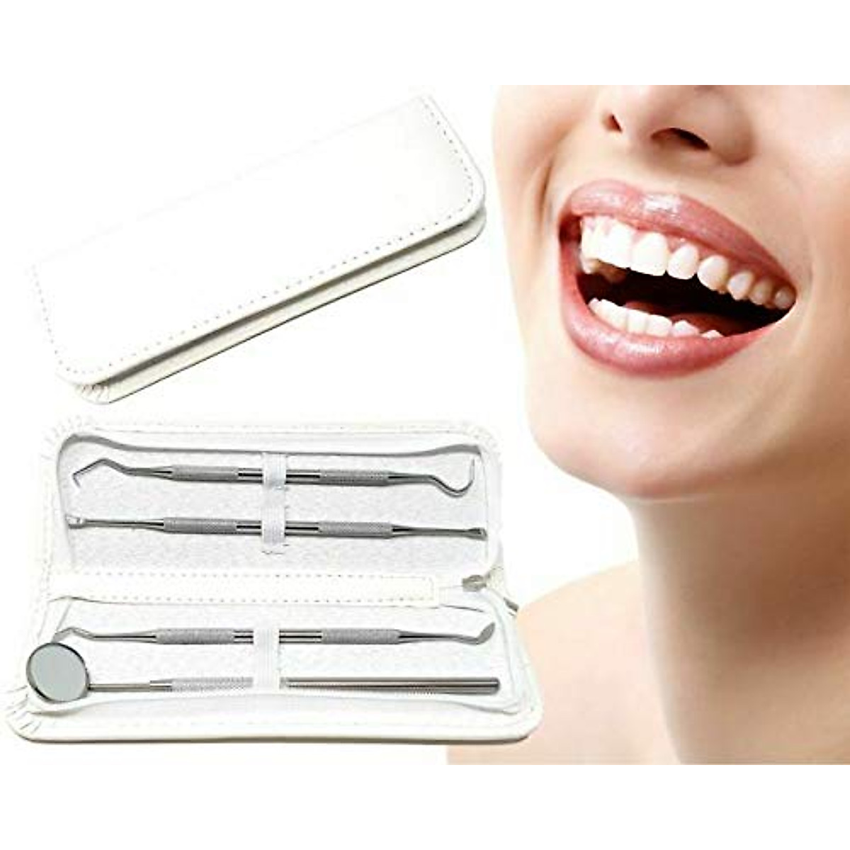 Essential Home Use 4pc Dental Hygiene Oral Care Kit Plaque Remover Tooth Set
