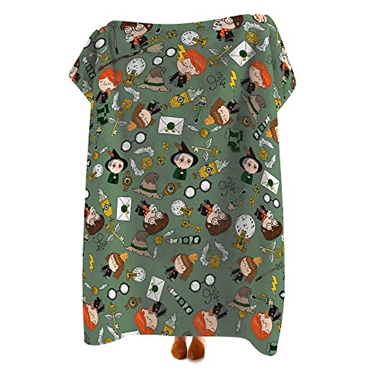 Ucokod Cartoon Throw Blanket Super Soft Fuzzy Cozy Flannel Blanket for Couch Sofa Couch Bed Lightweight Microfiberat Chair Nap Blanket All Seasons Green 40x50 Inches