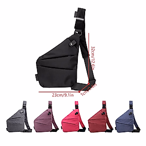 Fiopet 2023 New Personal Flex Bag for Women Men, Waterproof Personal Shoulder Pocket Bag, Side Crossbody Backpack for Outdoor (Black, Right)