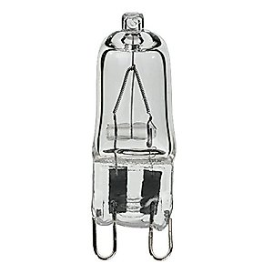 CBconcept - 10 Bulbs - 110V - 120V AC 60 Watts, Clear JCD G9 Looped Pin 60W Halogen Light Bulb, for Accent Lighting, Chandelier, Puck Light, Microwave, Range, RV, Landscape - Designed in CA