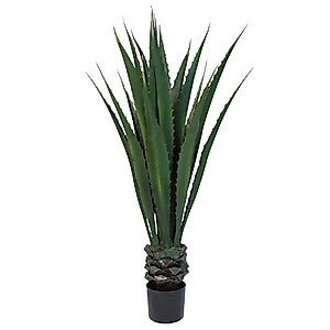 Pure Garden Giant Agave Fake Plant - 52-Inch Faux Succulent with Pot - Artificial Trees Blend Southwestern Style with Modern Home Decor