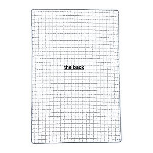 portable campfire barbecue grill wire mesh rack mat grate for stove charcoal, Rectangular, 17.7 inch , Stainless steel color