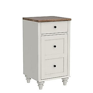 WAMPAT Set of 2 End Table with Charging Station, Wood Nightstands with Drawer and Storage Cabinet, Modern Side Tables Living Room Set of 2, Farmhouse Night Stands Bedside Table for Bedroom, White