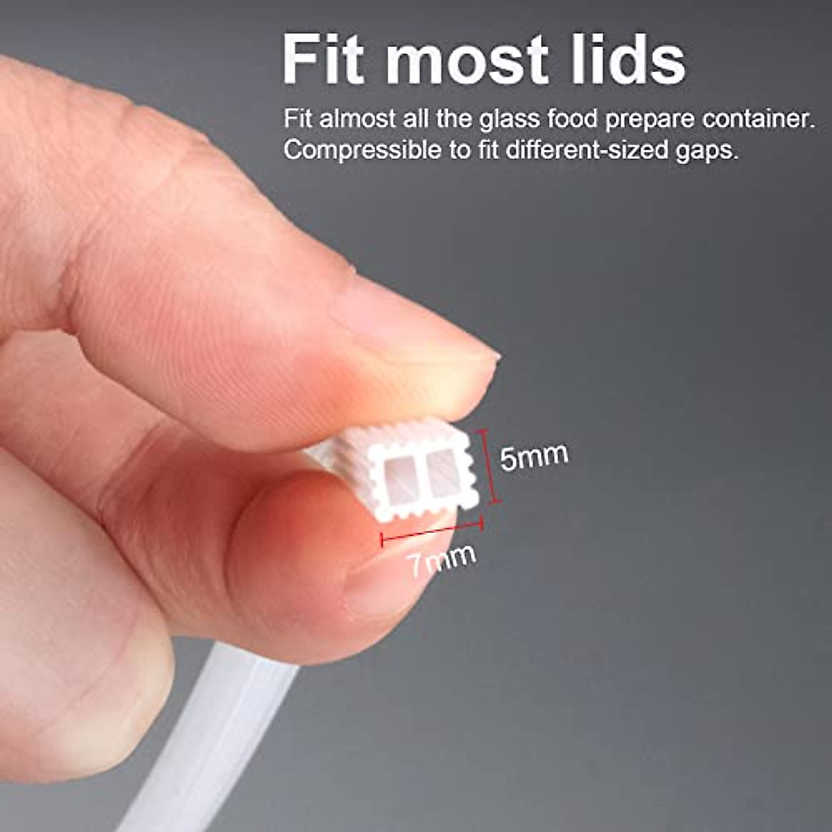 Gaskets Replacement for Glass Meal Prep Containers Universal Sealling Ring Replacement for Glass Food Storage Containers' Lid, O Ring Replacement for Lids