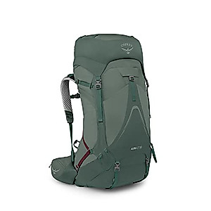 Osprey Aura AG LT 50L Women's Backpacking Backpack, Koseret/Darjeeling Spring Green, WXS/S