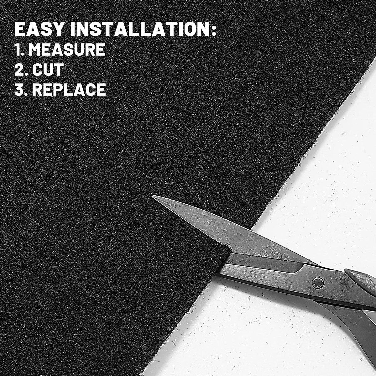 Cut to Fit Carbon Pad Pre Filter Roll for Air Purifiers Furnace Filters Trash Cans and Air Conditioner Filters