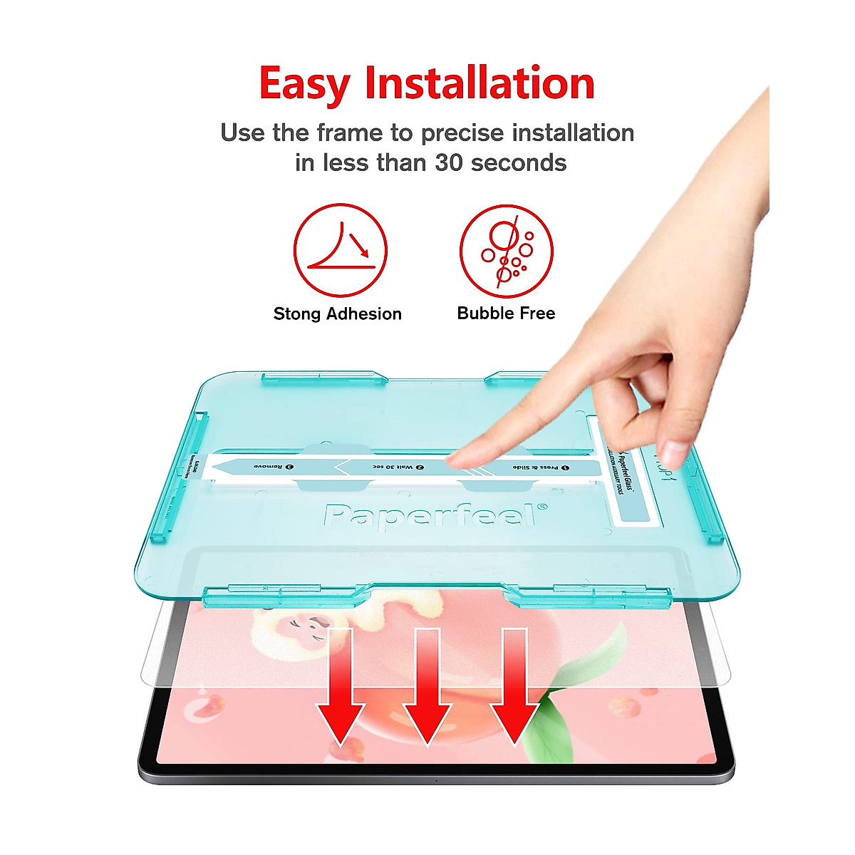 BERSEM Paperfeel Glass Screen Protector compatible with iPad Pro 11 inch (2021&2020&2018 Models) iPad Air 4th Generation (10.9 inch,2020) with Alignment Tool Anti Glare/Anti Fall/Case Friendly