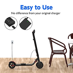 42V 2A Electric Scooter Charger for GOTRAX,PowerFast 1-Prong Inline Connector for 36V Pocket Mod,Diameter 5.5mm, 2.1mm