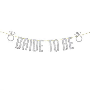 Silver Bride to Be Banner, Bridal Shower Decorations, Engagement/Bachelorette/Wedding Party Decor