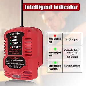 V20 Charger for Craftsman 20V Lithium-ion Battery,Portable Mini Charger for CMCB204 CMCB202 CMCB201 CMCB209 CMCB205 CMCB100 CMCB102 CMCB101, with 2A Output, for Craftsman Battery Charger