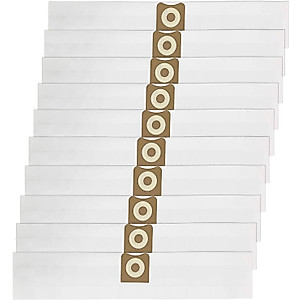 Gudotra 10 Pack VF3501 Filter Bags Compatible with Ridgid and Workshop 3 to 4.5 Gallon Shop Vacuum Replacement Part VF3501 23738 WS32045F WD40500 WD40700 WD40501 WD45500 WD45220