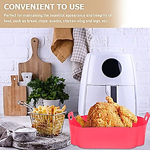 UPKOCH Oven Air Fryer Oven Air Fryer Square Baking Pan 2 Pack Air Fryer Liner Silicone Air Fryer Pot Air Fryer Baking Liner Accessory Oven Air Fryer Square Baking Pan Square Baking Pan