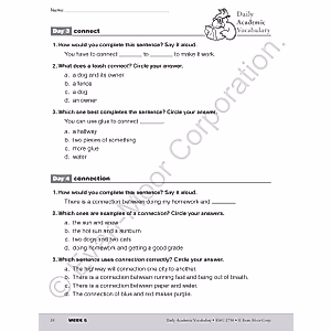 Evan-Moor Daily Academic Vocabulary, Grade 2