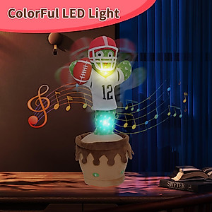 MIAODAM Dancing Football Cactus Toy, Singing, Talking, Record & Repeats What You say with 60 English Songs, Funny Eletronic Baby Toys