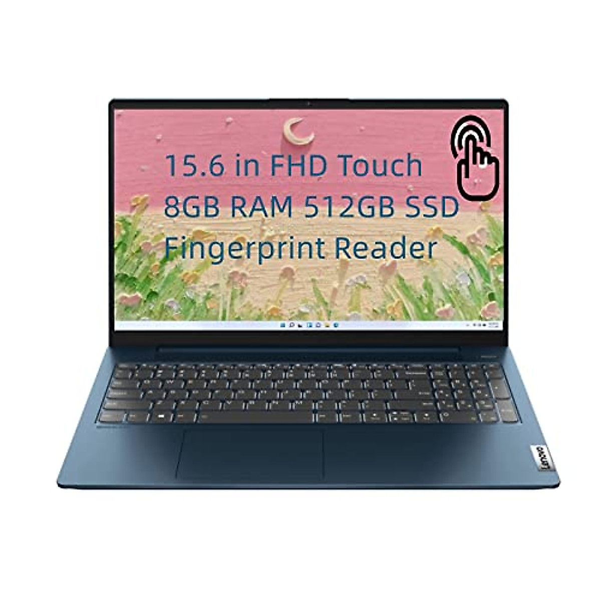 Lenovo Ideapad 5i 15.6" FHD (1920 x 1080) IPS Touch Fingerprint Reader Laptop, Intel Core i5-1135G7 Quad Core 11th Gen. up to 2.4 GHz, 8GB RAM,512GB SSD, Bluetooth, HDMI, Win 11 Home, Blue, EAT Cloth