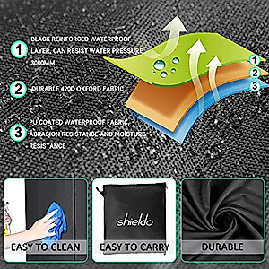 Shieldo Patio Heater Covers Waterproof with Zipper Outdoor Heater Cover Heavy Duty Tear-Proof, Anti-Snow, Wind-Resistant Dust-Proof Cover for Patio Heater 87"x 33"x 19"