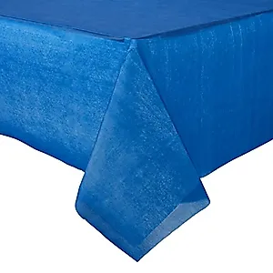3 Pack Royal Blue Plastic Tablecloth, 54" x 108" Disposable Table Cover for Parties, Graduations
