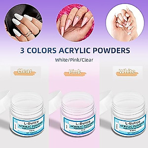 Acrylic Nail Kit, Nail Kit Set, Professional Nail Beginner Kit, 12 Glitter Acrylic Powder, Nail Art Tip, DIY Tool, Nail Supplie, Everything Acrylic Nail Brush Nail Art Supplie, Nail Tip for Beginner