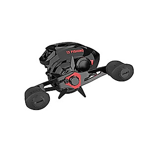 13 FISHING - Inception G2 Baitcast Reel - 5.3:1 Gear Ratio - Power Model - Left Hand Retrieve (Fresh) - ING2P-5.3-LH, Black